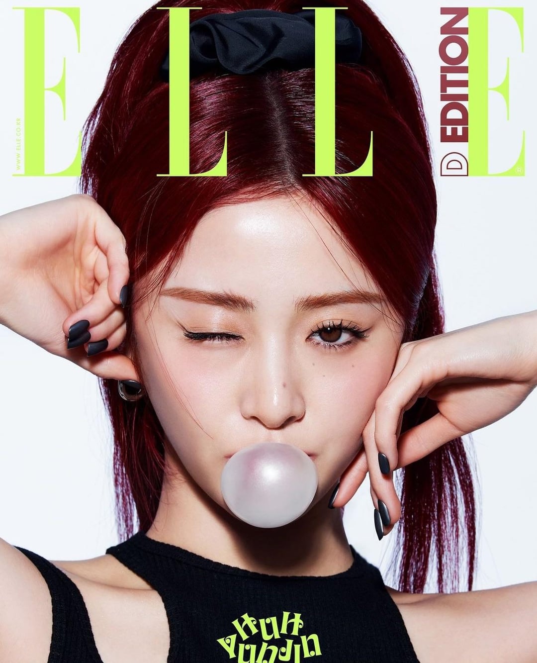 LE SSERAFIM Yunjin - ELLE Korea x MAC (إصدار D لأغلفة إصدار مايو 2024 ...